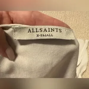 All Saints | Tops | All Saints Light Gray Wrap Blouse | Poshmark